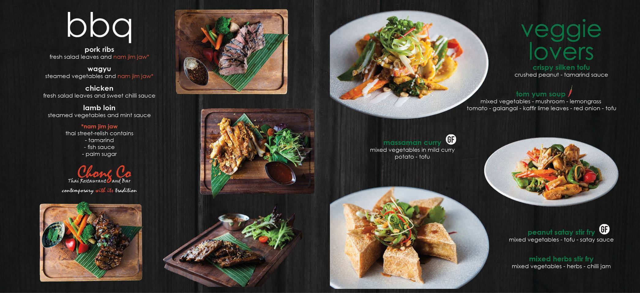 Menu at Chong Co restaurant, Newtown