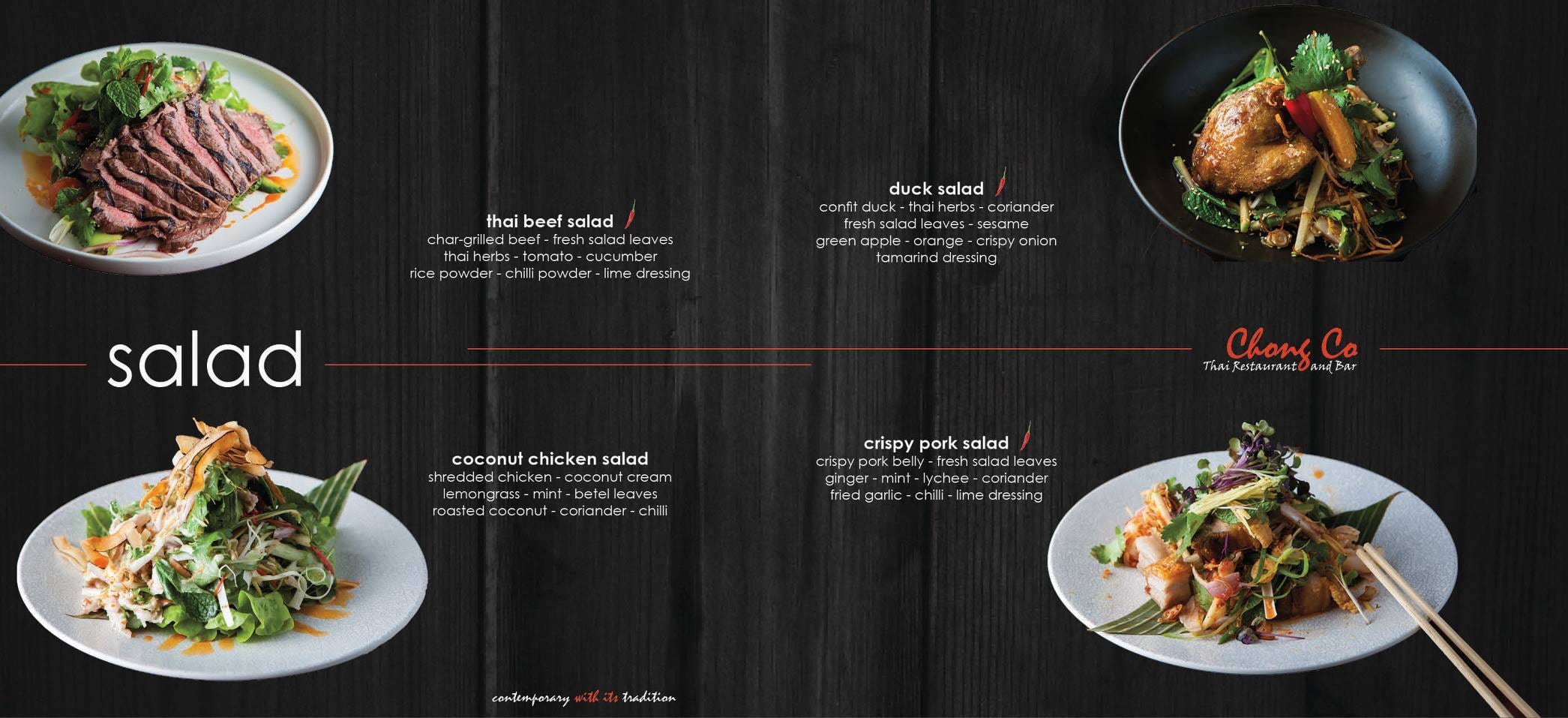 Menu at Chong Co restaurant, Newtown