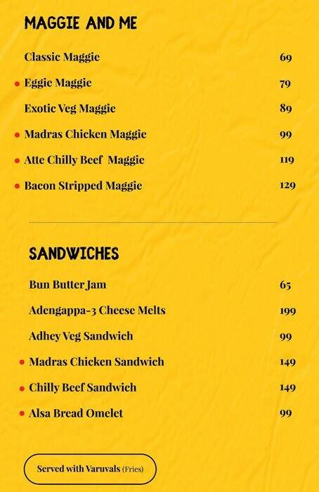 Atte - Glocal Cafe Menu, Menu for Atte - Glocal Cafe, Besant Nagar ...