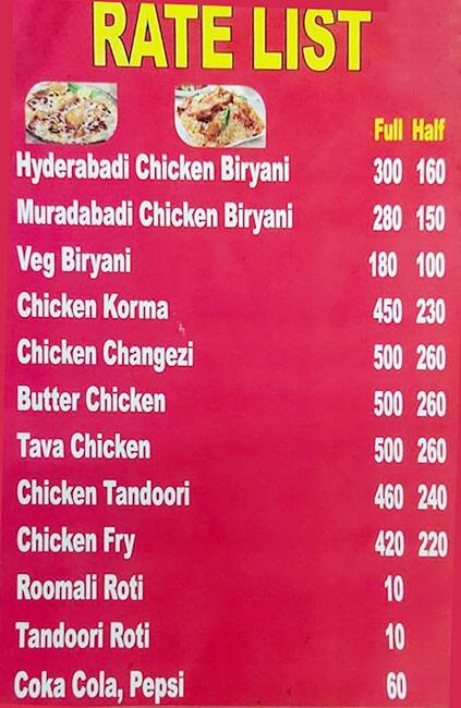 Menu of Al Falha Chiken Biryani, Sikandarpur, Gurgaon