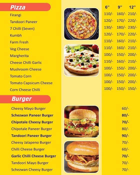 Menu of Burger Factory, Hinjawadi, Pune