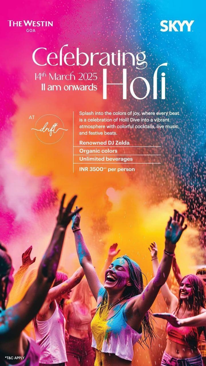 Menu of Drift - Westin, Anjuna, Goa