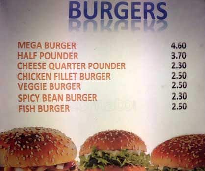 Menu at Wembley Bay restaurant, Wembley