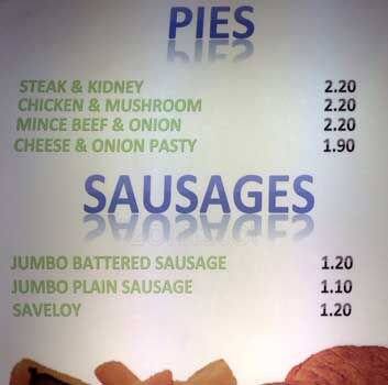 Menu at Wembley Bay restaurant, Wembley