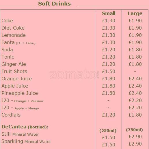 Menu at Swinton Buffet restaurant, Manchester, 516 Bolton Rd