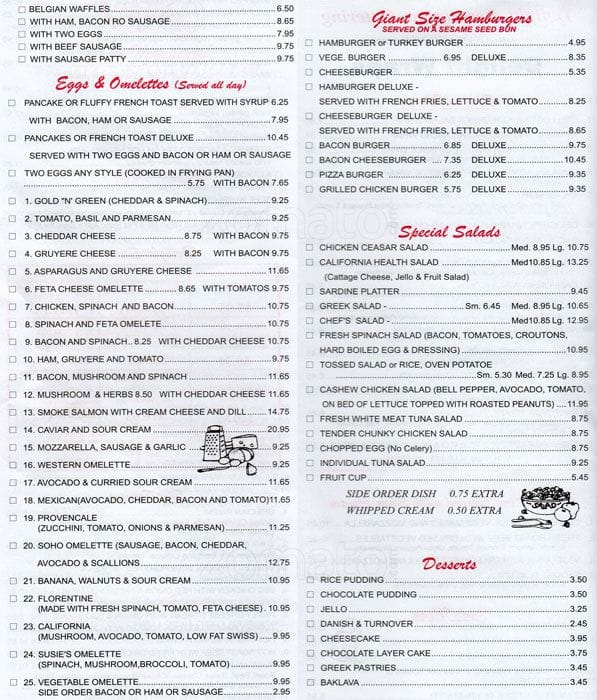 Menu at Delight Diner cafe, New York City