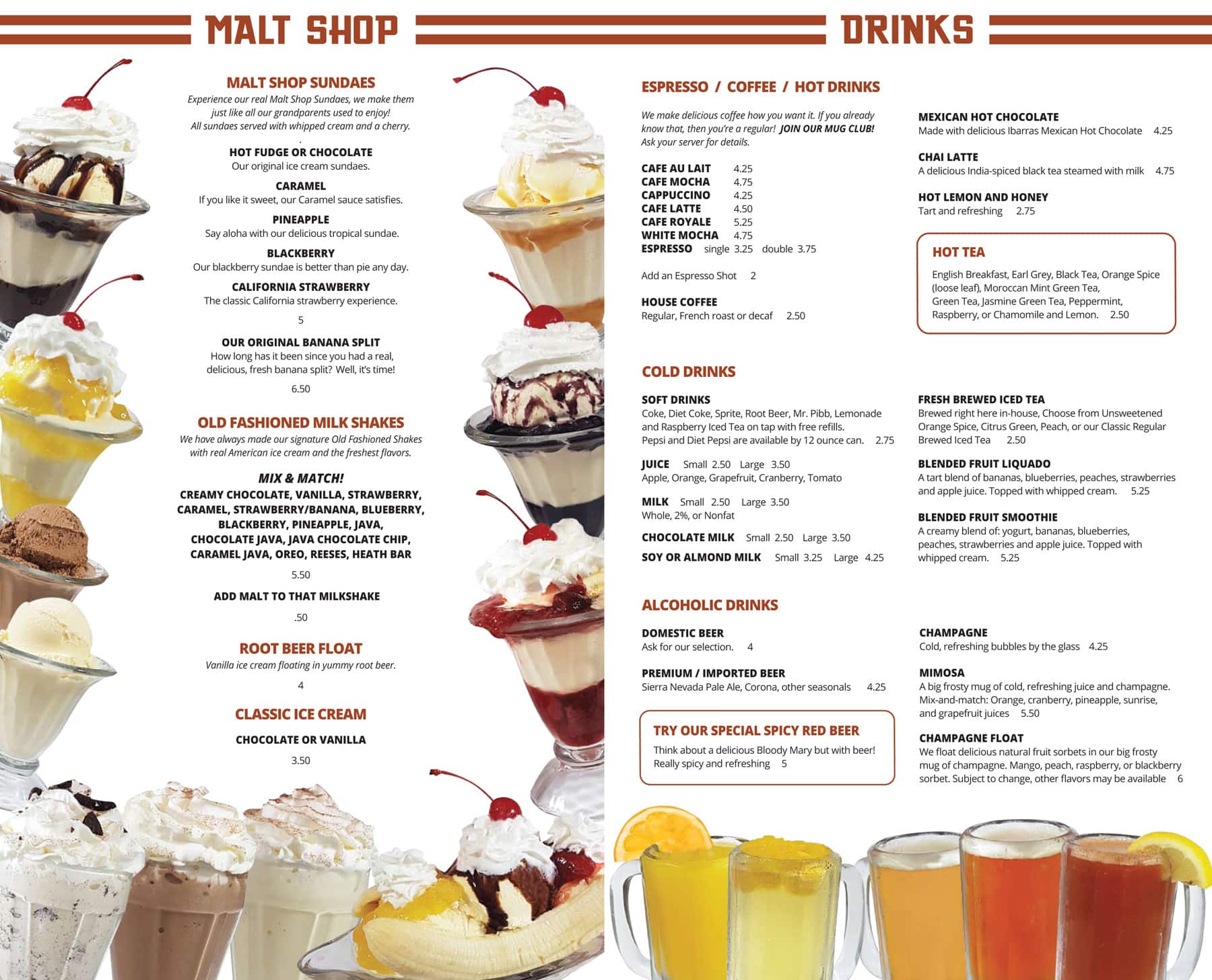 Menu at Morning Thunder Cafe, Chico, 352 Vallombrosa Ave