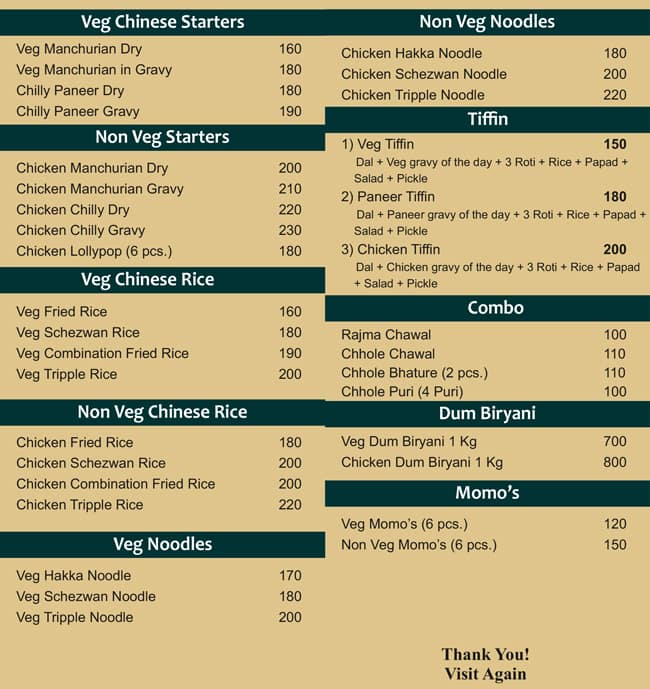 Menu at Fresh Food, Mumbai, Shop 1