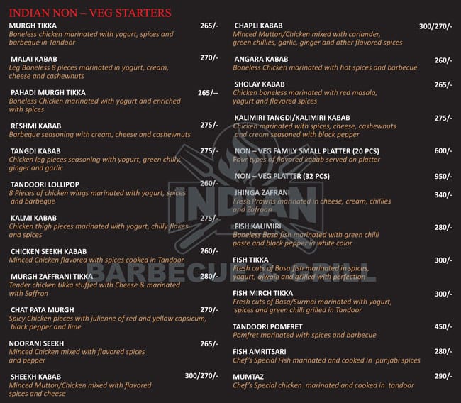 Menu at INDIAN BARBECUE & GRILL, Pune