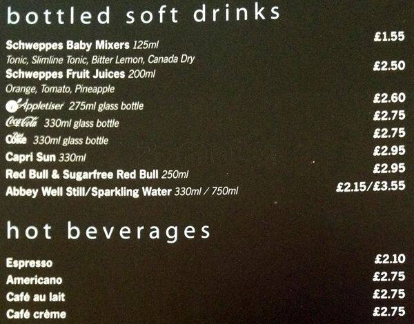 Menu at Novotel London Bridge restaurant, London