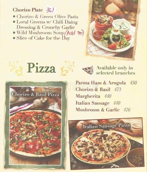 Carta de Mary Grace Cafe - SM City North EDSA, Ciudad Quezon