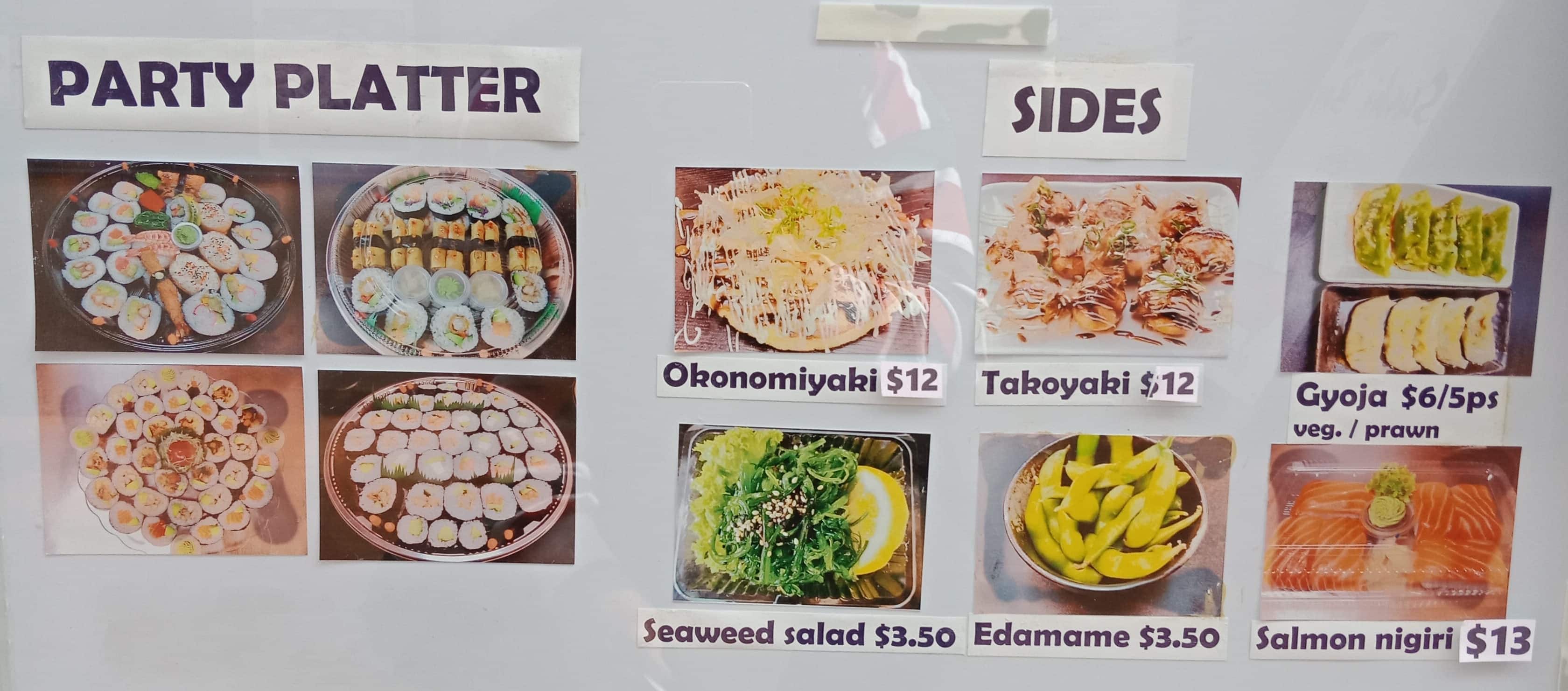 Menu at Sushi Bay pub & bar, Auckland