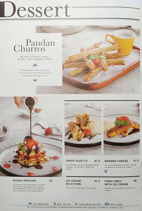 Menu at Mokka Coffee cafe, South Jakarta, Jl. Epicentrum Sel.