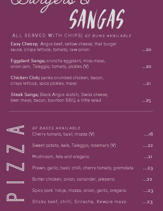 Menu at The Aviary Perth pub & bar, Perth