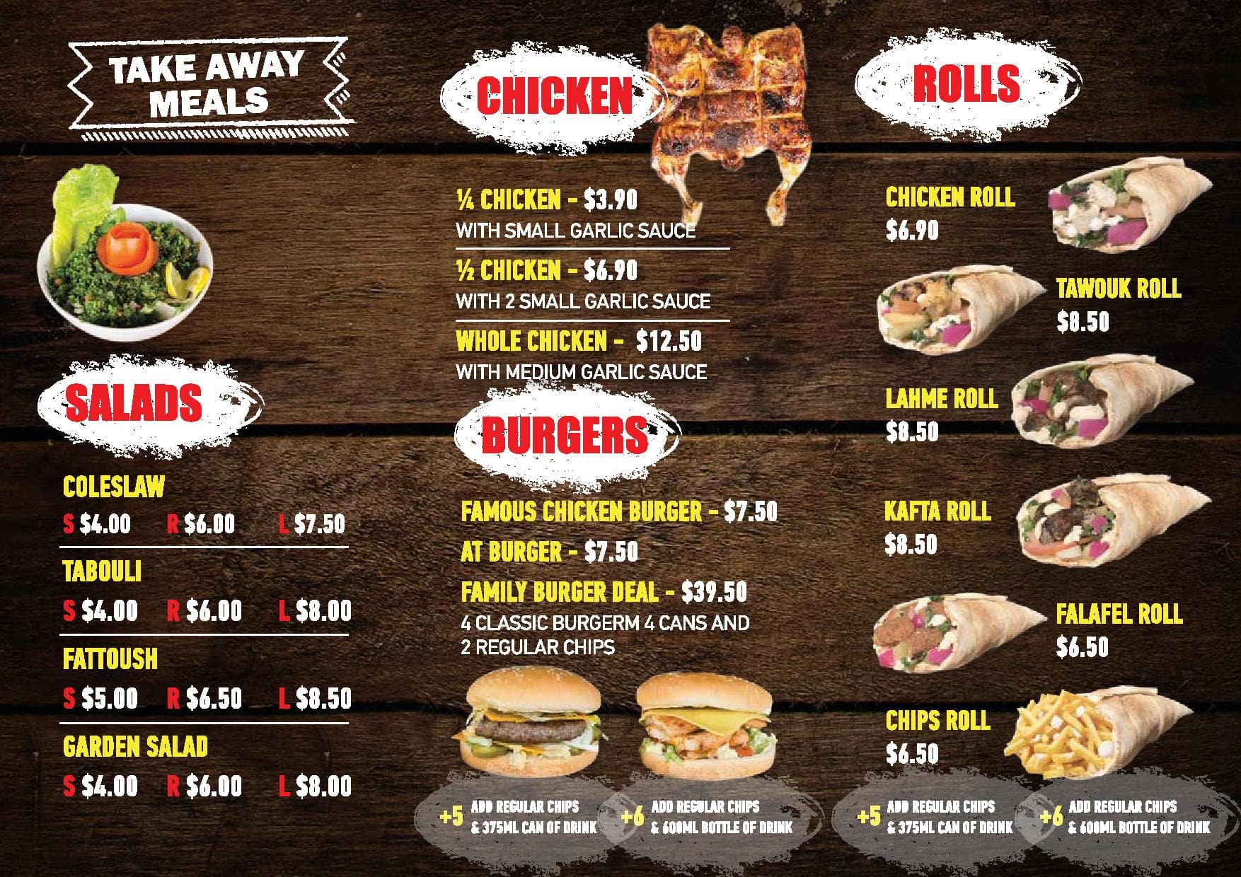 Menu at Al tazah Charcoal Chicken restaurant, Regents Park