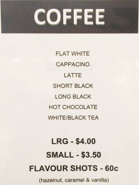 Menu at Treetops Tavern restaurant, Burleigh Waters