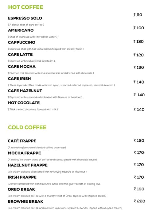 Menu at Chai Break Cafe & Bar - Jamshedpur, Jamshedpur, 3rd floor