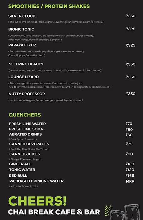 Menu at Chai Break Cafe & Bar - Jamshedpur, Jamshedpur, 3rd floor