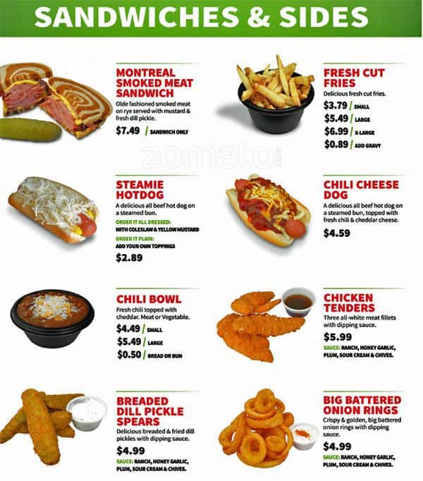 Poutine Dare To Be Fresh Menu, Menu for Poutine Dare To Be Fresh ...