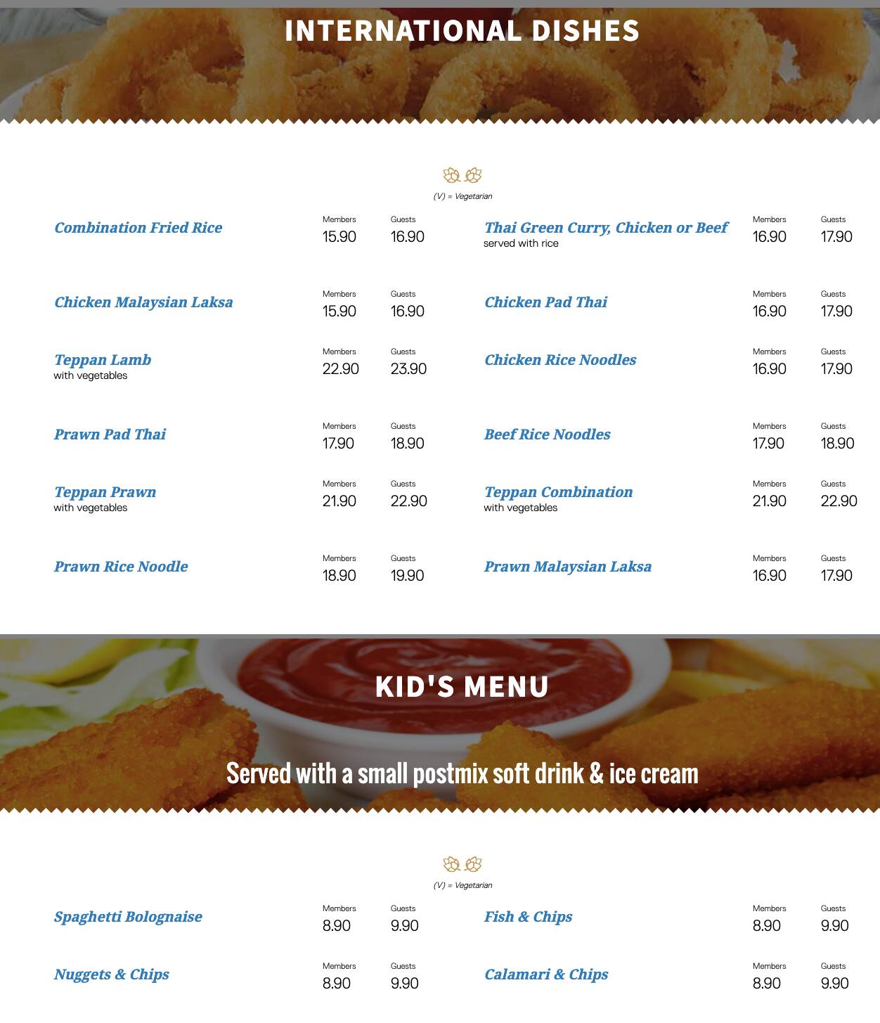 Menu at Classics Bistro pub & bar, Mount Pritchard