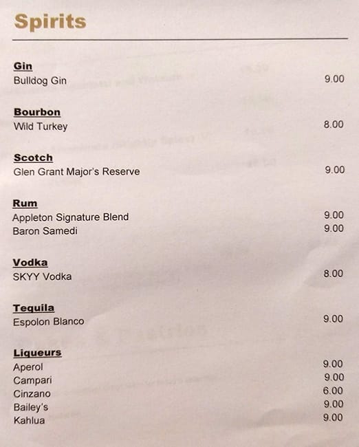 Menu at Palace Cinemas Balwyn cafe, Balwyn