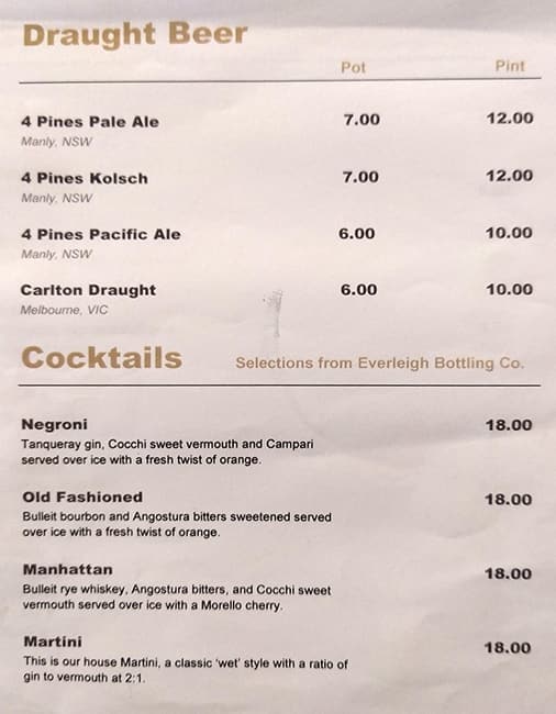 Menu at Palace Cinemas Balwyn cafe, Balwyn
