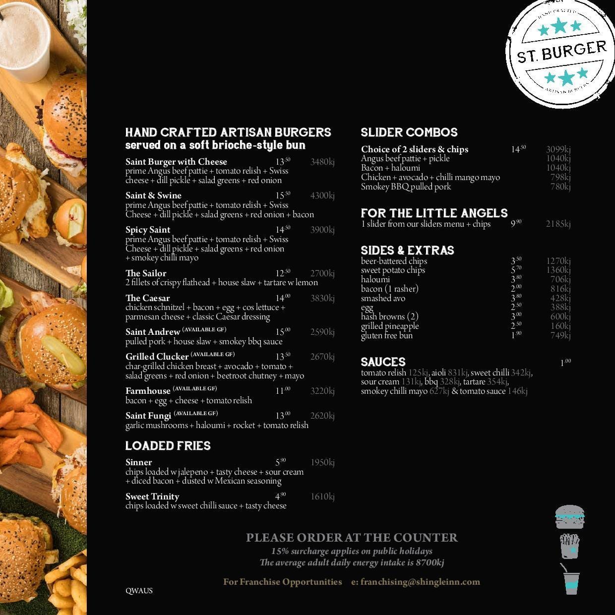 Menu at Shingle Inn Innaloo cafe, Innaloo, Innaloo shopping centre