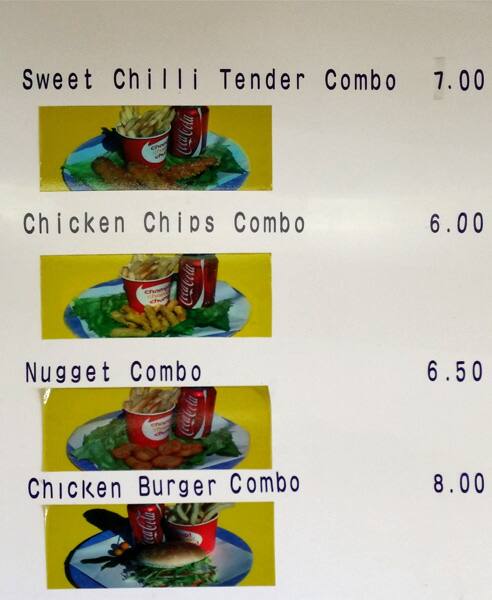 Menu at Wellington Country Chicken fast food, Wellington Point