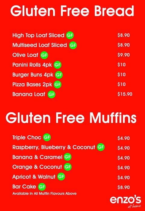 Menu at Enzo's At Home - Linden Park cafe, Linden Park, 4/476 Portrush Rd