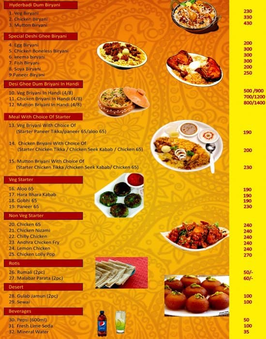 Dum Biryani Express Menu, Menu for Dum Biryani Express, Sikandarpur ...