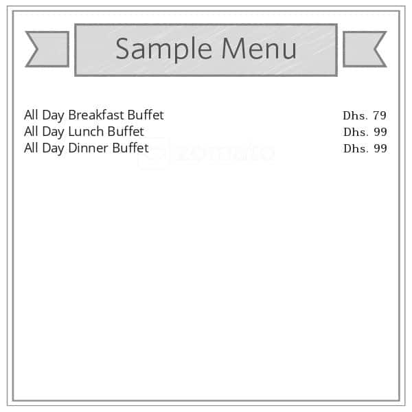 Menu of Al Meena - Occidental Sharjah Grand, Al Khan, Sharjah