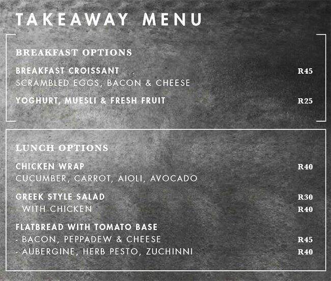 Speisekarte von Naked Coffee Weylandts restaurant, Sandton, 12B Kramer Rd