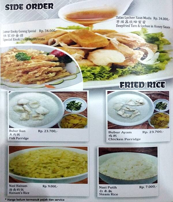 Menu at Hung Than Restaurant, Jakarta, Mall Taman Palem