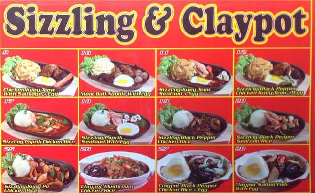 Sizzling & Claypot Menu, Menu for Sizzling & Claypot, Brickfields ...