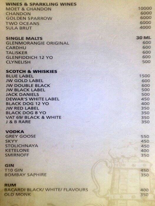 Fluid Bar Exchange - The Altius Boutique Hotel Menu - Zomato