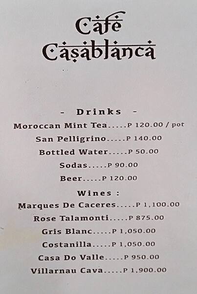 Menu at C' Esp Si Bon Corporation restaurant, Makati