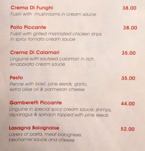 Carta del pub y bar Segafredo Zanetti Espresso, Dubai, +29J - King ...