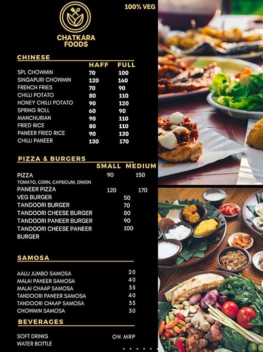 Menu of Chatkara Fast Foods And Chinese Hub, Shalimar Garden, Ghaziabad