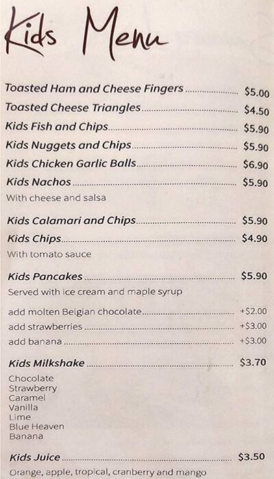 Menu at Theobroma Chocolate Lounge desserts, Narre Warren