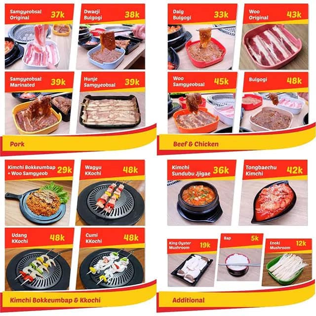 Menu at Cha Ra Da Korean BBQ, Mengwi