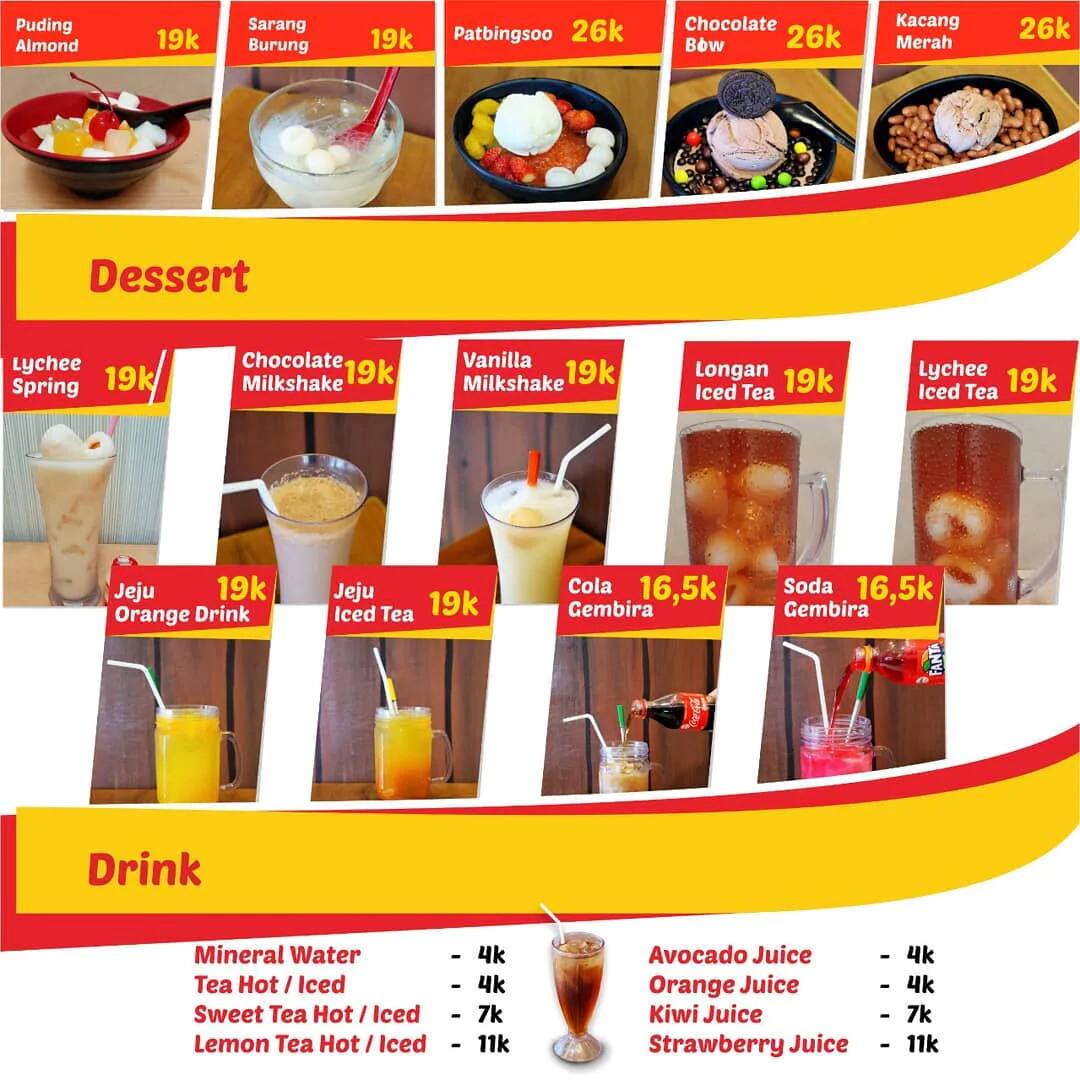 Menu at Cha Ra Da Korean BBQ, Mengwi