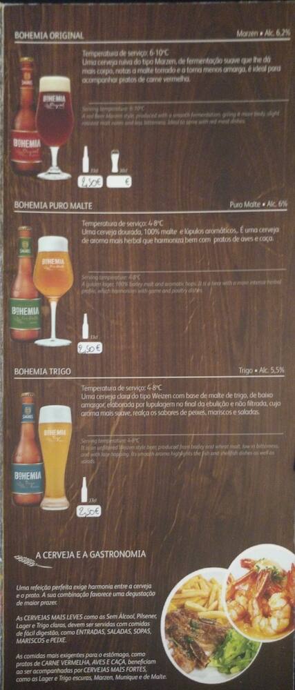 Menu em Pica Pica restaurante, Cascais