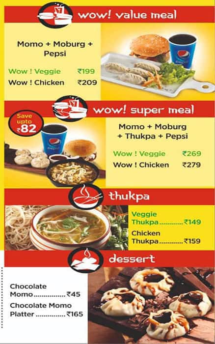 Menu at Wow! Momo, Bhubaneswar, Wow Momo foods PVT LTD