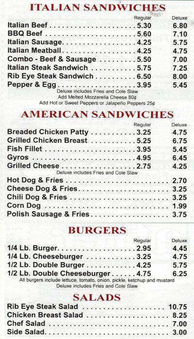 Menu at Pizza Platter pizzeria, Berwyn, 26th St