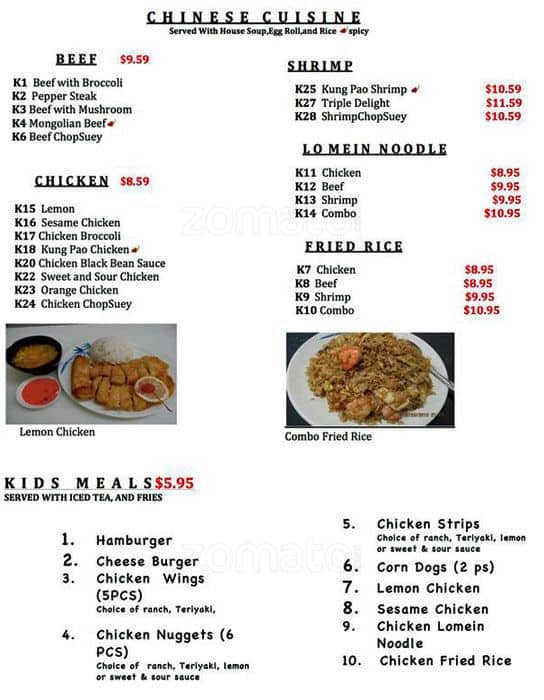 Menu at Kai Sushi Japanese & Asian Cuisine restaurant, San Antonio