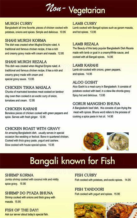 Menu at Kazi Grill restaurant, Renton