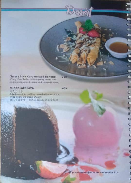 Menu at Natys Restaurant, North Kuta, Jl. Kawasan Wisata Tanah Lot