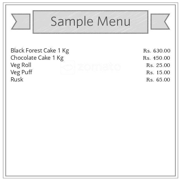 Menu of Sri Kumaran Sweets & Bakery, Rasipuram, Salem