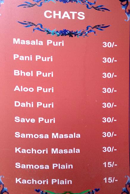 Menu of New Udupi Thindi Mane, Wilson Garden, Bangalore