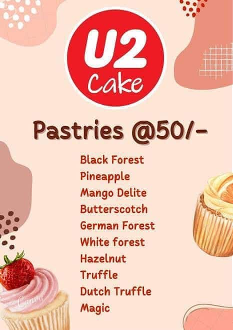 Menu of U2 Cake, CBD-Belapur, Navi Mumbai